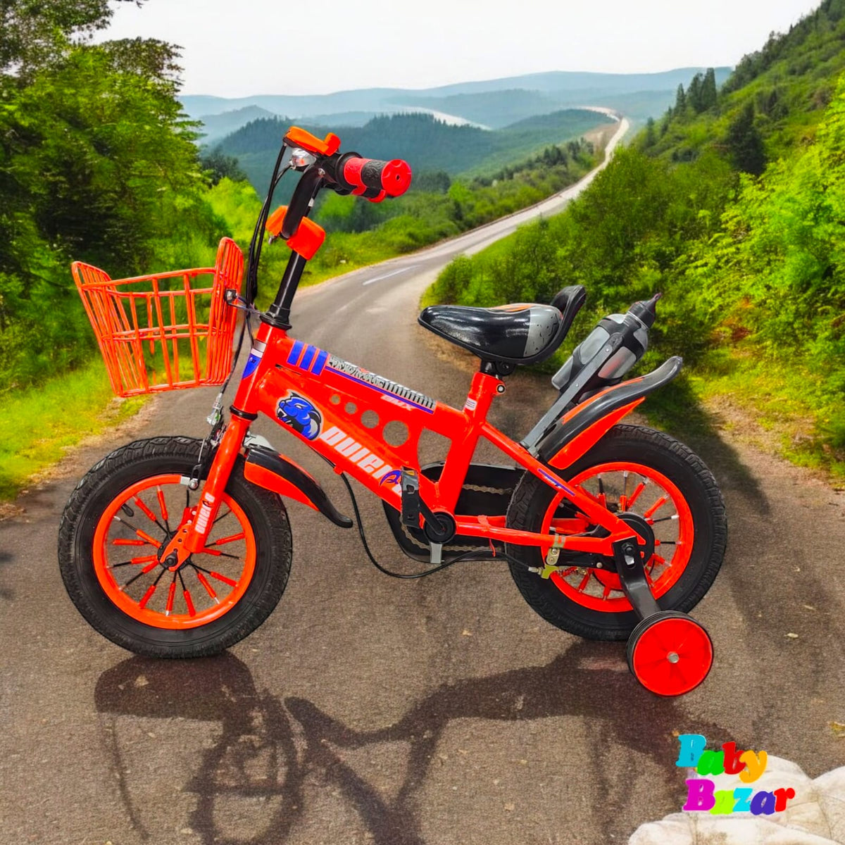 Premium Kids Bicycle – Sporty Design, Training Wheels & Front Basket ...