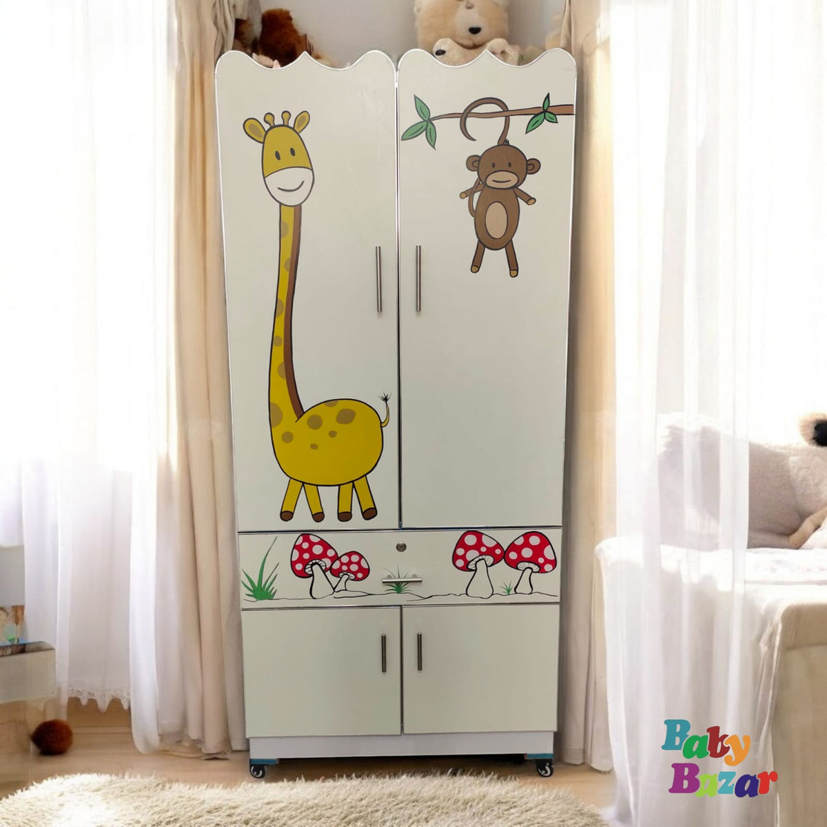 Kids' Cupboard – 6ft Giraffe & Monkey Design Storage baby - bazar ...