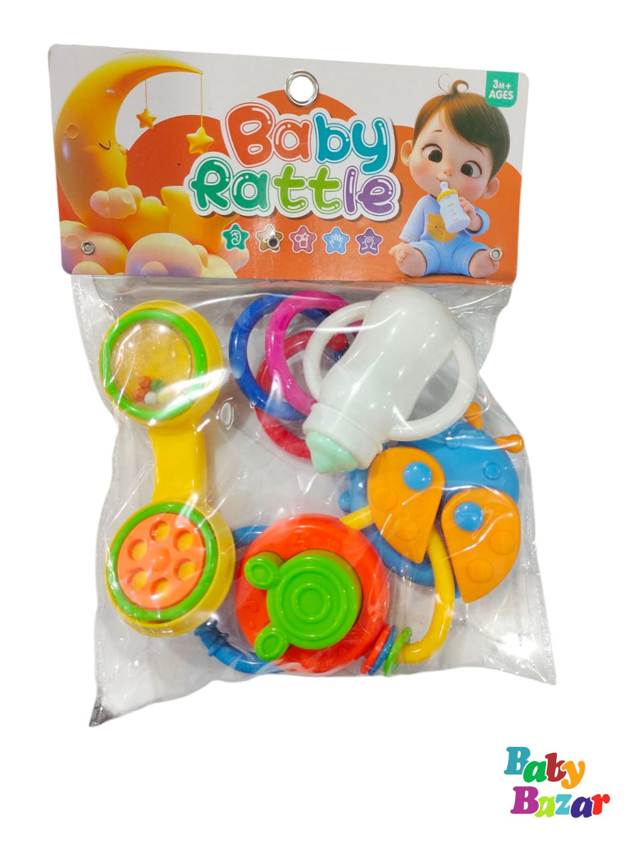 Colorful Baby Rattle Set – 6-Piece Sensory Play Toy baby - bazar – Baby ...