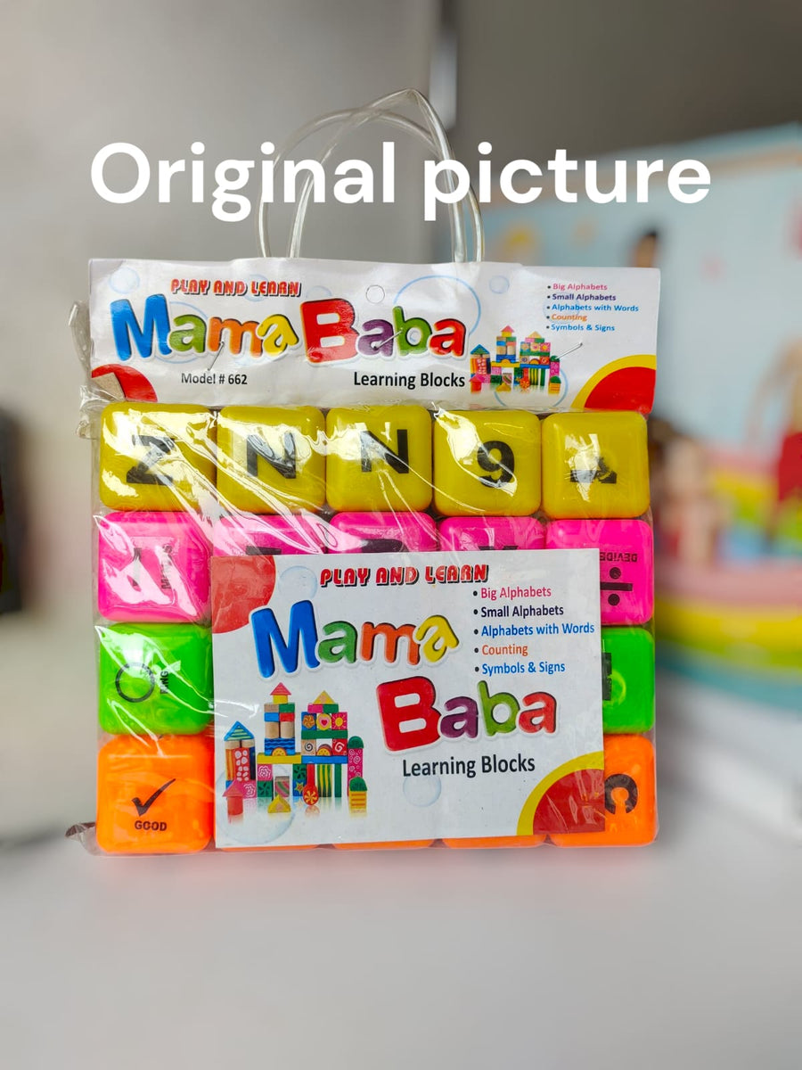 Mama Baba Alphabet Learning Blocks – 26 Letters Toy Set baby- bazar ...