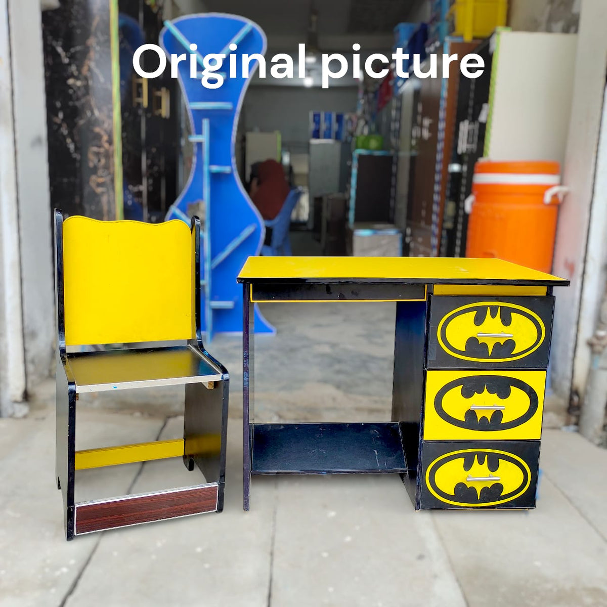 Batman Themed Kids Study Table & Chair Set with Drawers baby - bazar ...