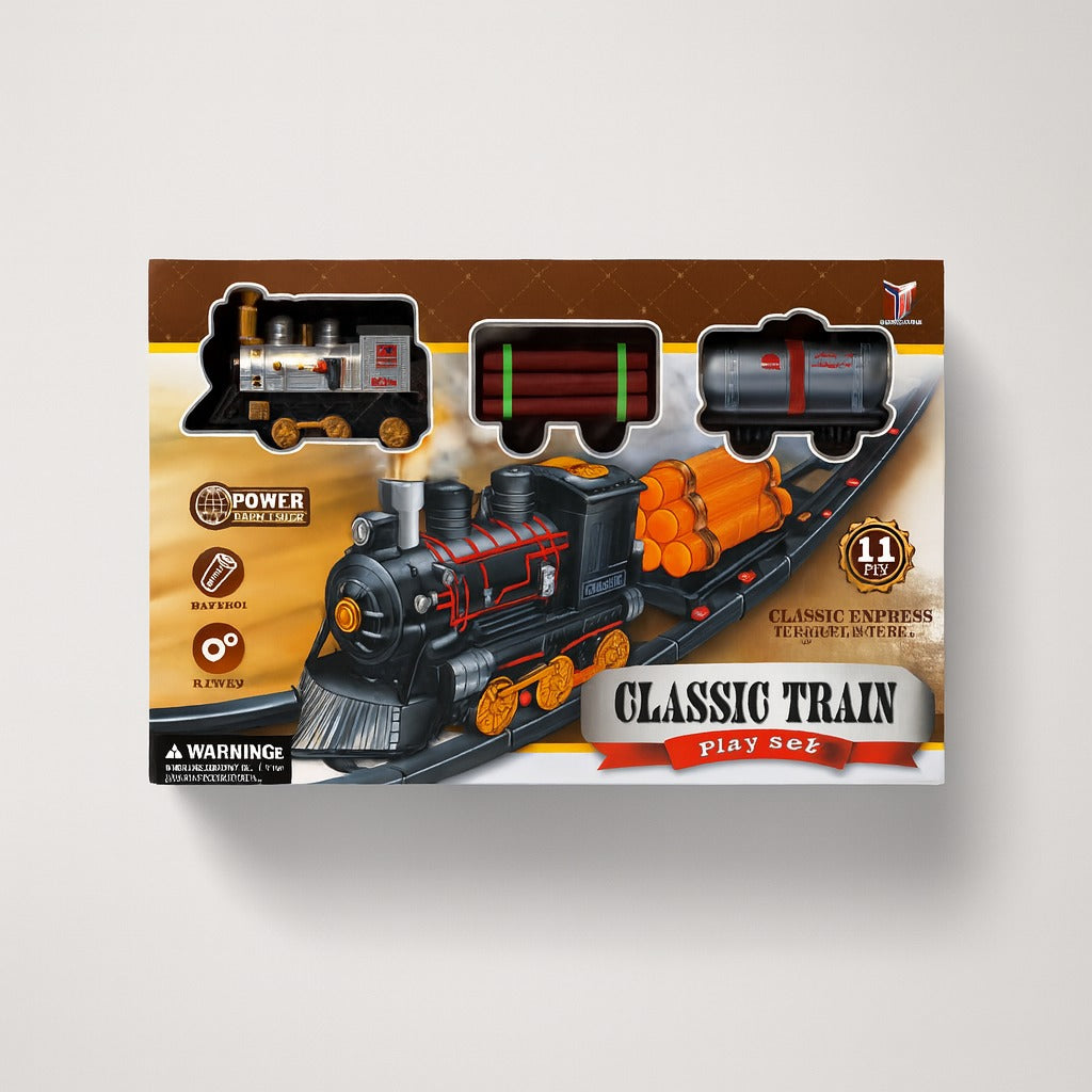 Classic Train Play Set – 11 Piece Battery Operated Steam baby - bazar ...