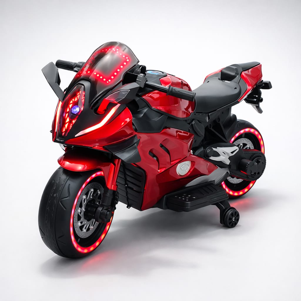 Kids Electric Ride-On Sports Bike with LED Lights baby - bazar – Baby Bazar
