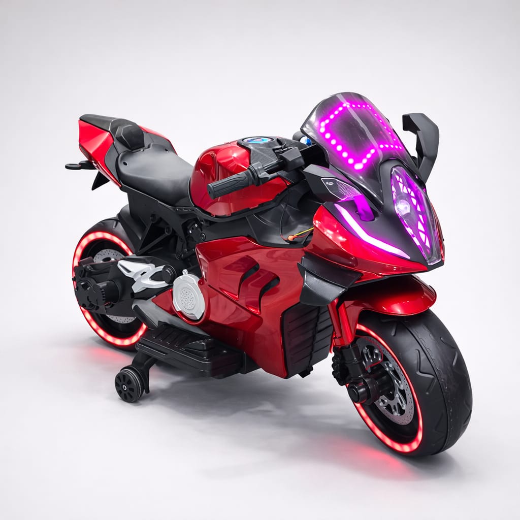 Kids Electric Ride-On Sports Bike with LED Lights baby - bazar – Baby Bazar