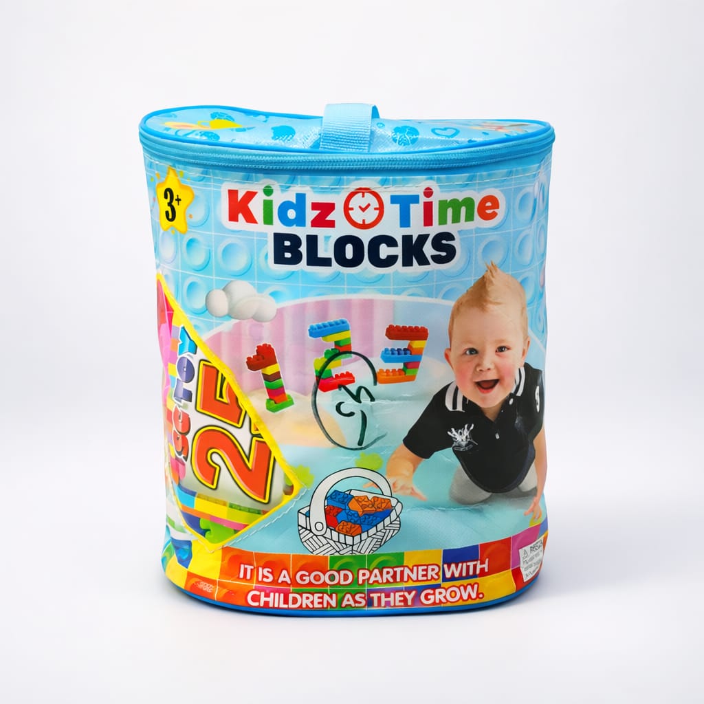 Kidz Time Building Blocks Set With Storage Bag Baby Bazar Baby Bazar