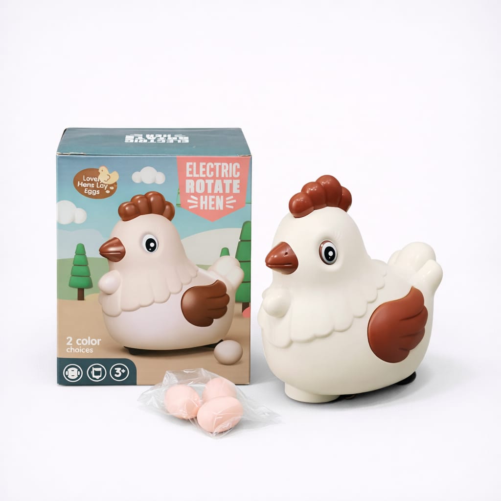 Electric Rotating Hen Toy with Egg Laying Fun – baby - bazar – Baby Bazar