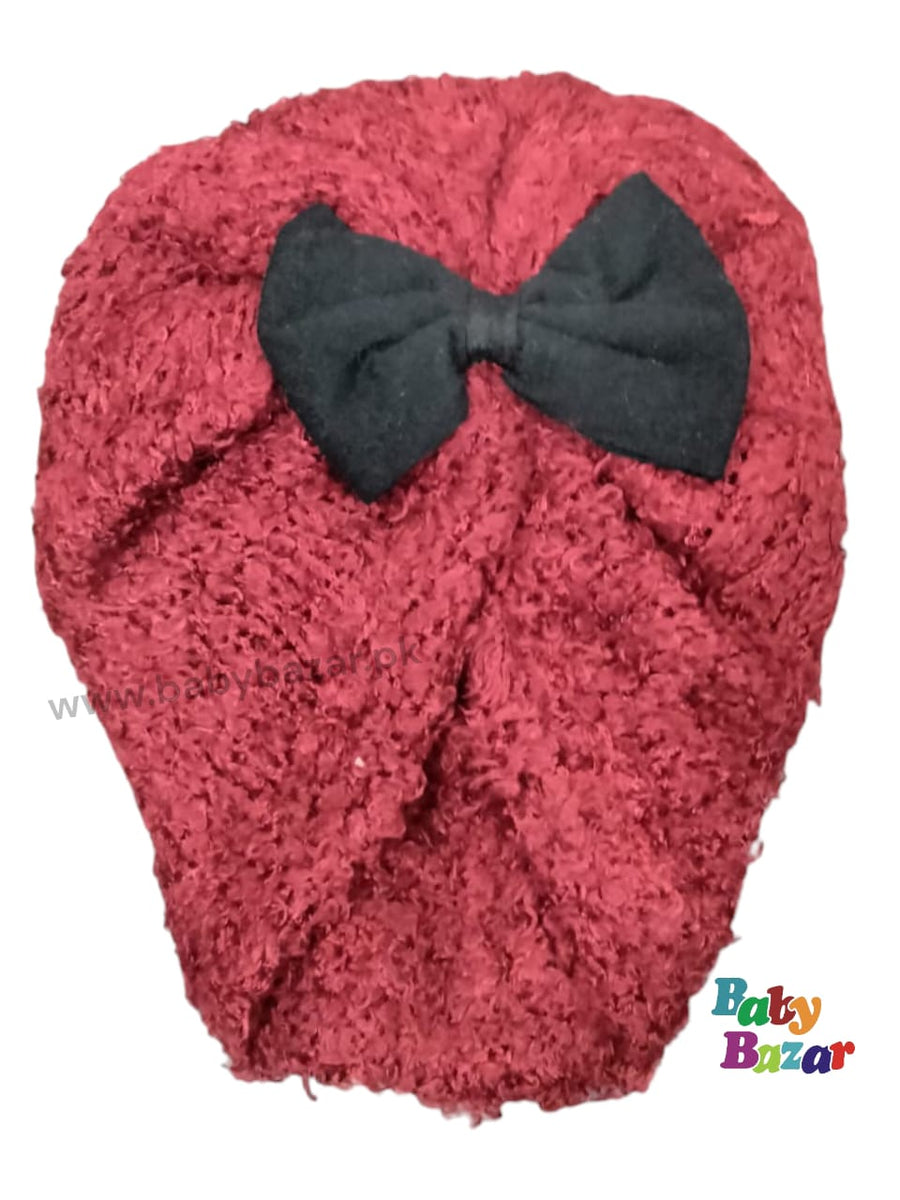 Winter Turkish Cap For Baby Size 0 to 6 Months |Red – Baby Bazar