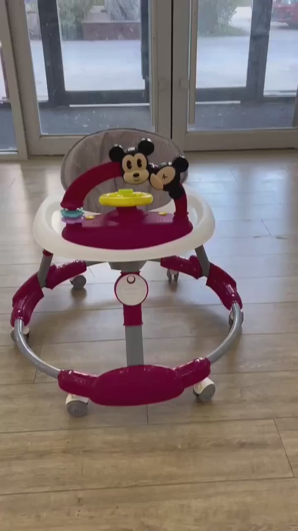 Cute Mickey Mouse Theme Baby Walker - Red – Baby Bazar