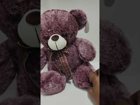 1.5 Feet Plum Purple Teddy Bear with Checkered Bow Soft baby - bazar ...