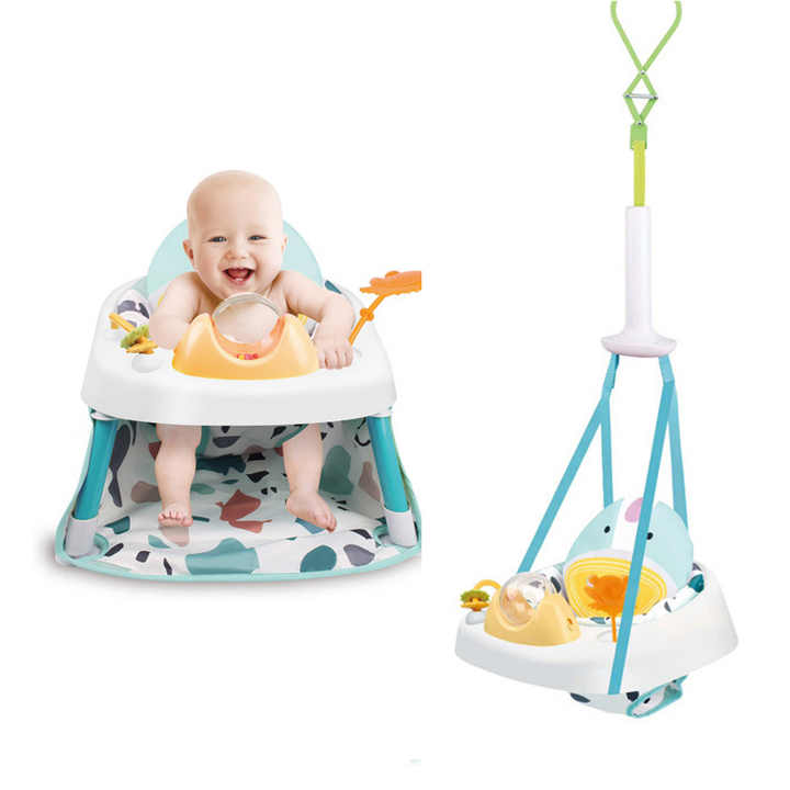 2 in 1 Baby Fitness Chair Jumping Chair With Rattle , Music And Lights ...