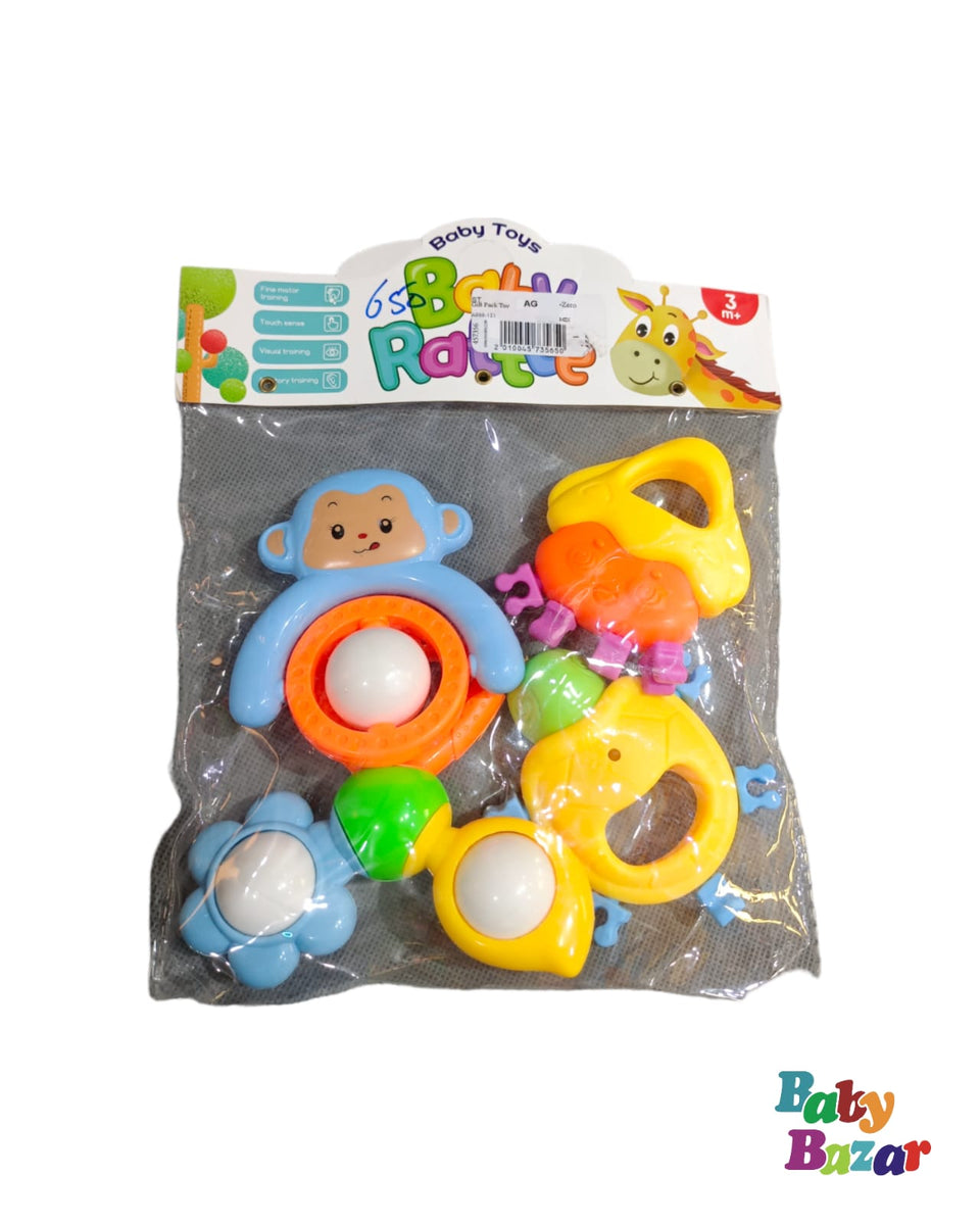 5Pc Rattle Set For Kids In Different Shapes – Baby Bazar
