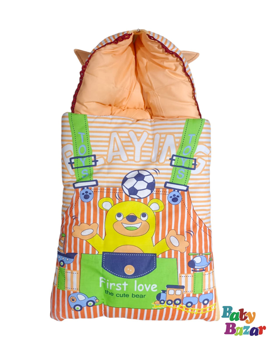Baby Bister / Carry Nest In First Love Print Orange Color – Baby Bazar