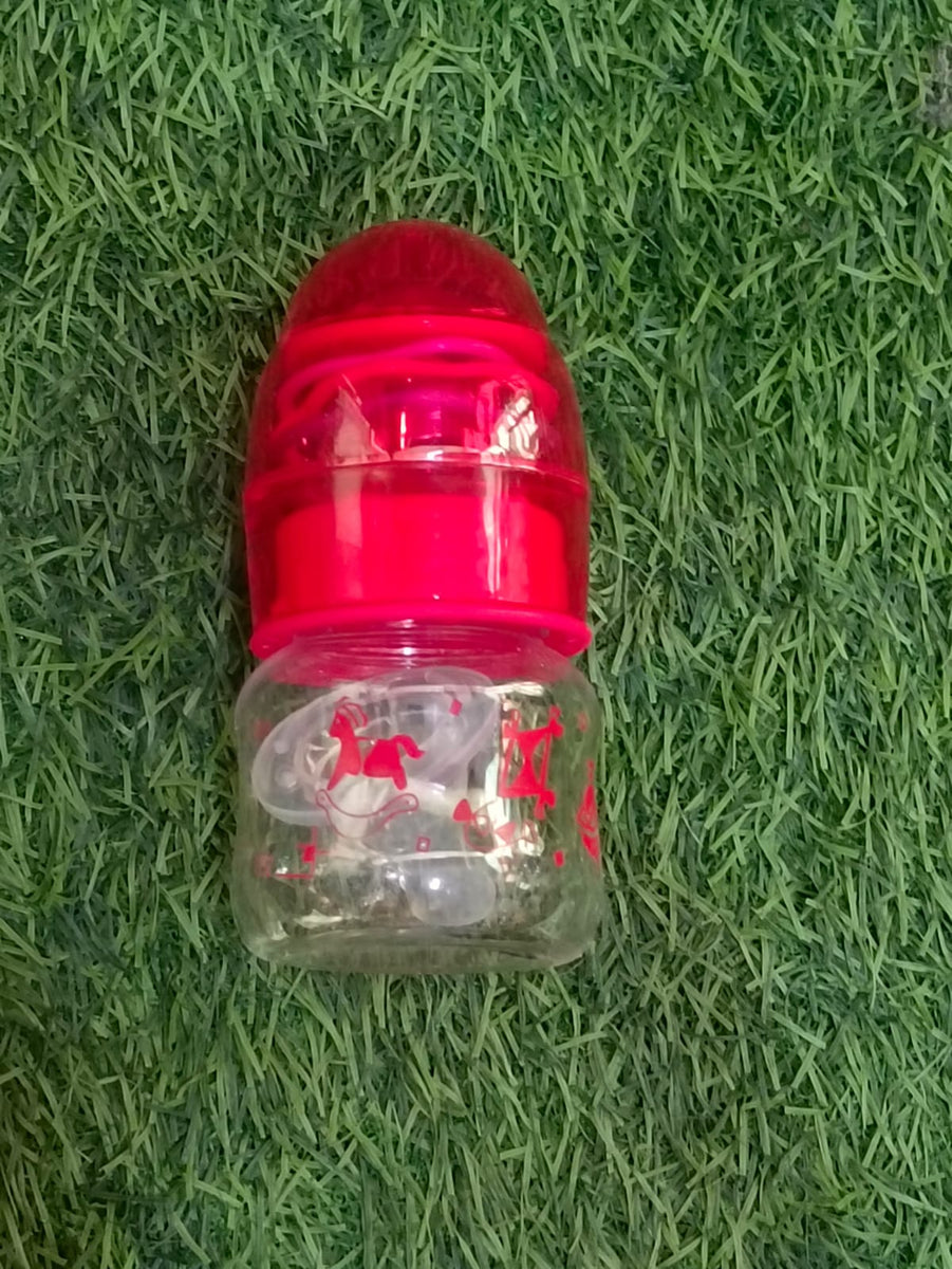 Baby Feeder Of Minitree Brand With Rattles In Red Color – Baby Bazar