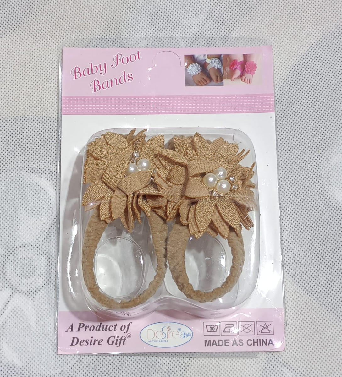 Baby Foot Bands In Beautiful Design Skin Color – Baby Bazar
