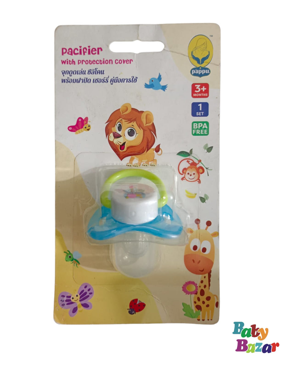 Baby Pacifier In Light Blue Color In Bear Character – Baby Bazar