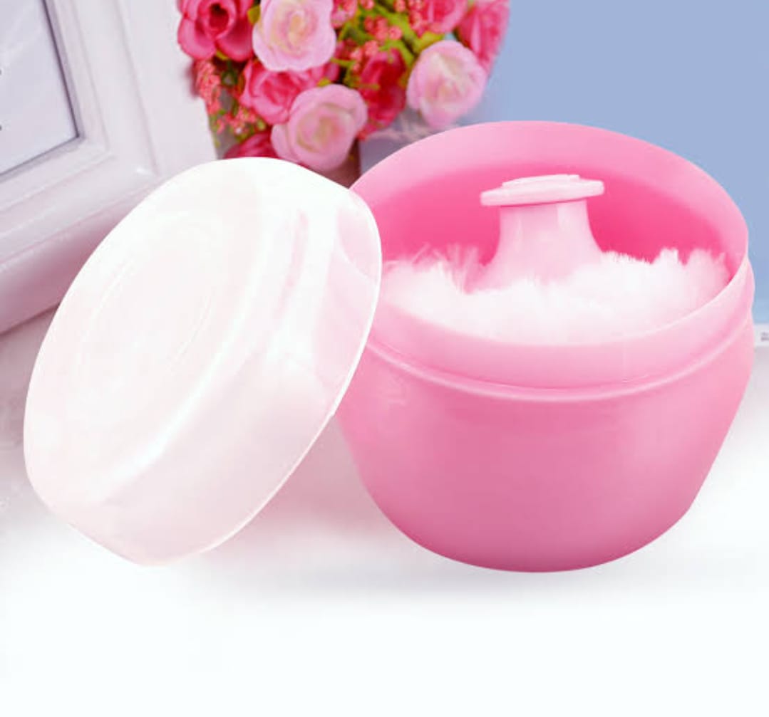 Baby Powder Puff Box, Large 2.8" Fluffy Body After-Bath Powder Case, B ...