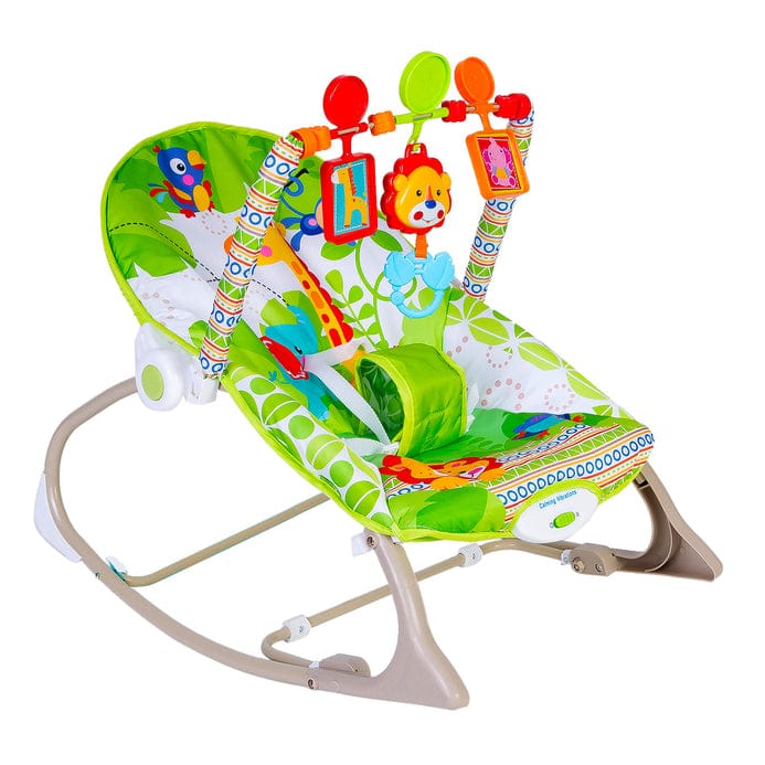 Baby Rocker Seat With Hanging Toys, Music Bouncer for Babies Green ...