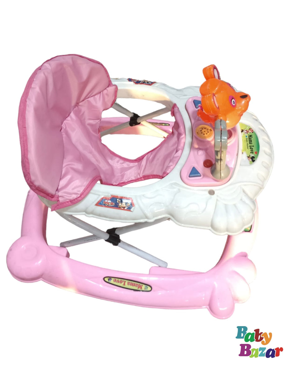 Baby Walker In Pink Color Beautiful Design With 8 Tyres – Baby Bazar