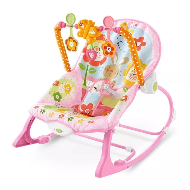 Baby's Rocker Bouncer With Music And Vibration Function With Hanging R ...