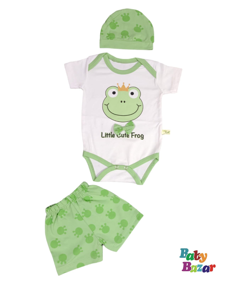Beautiful Cute Little Frog Printed Romper For New Born Baby Boy – Baby ...