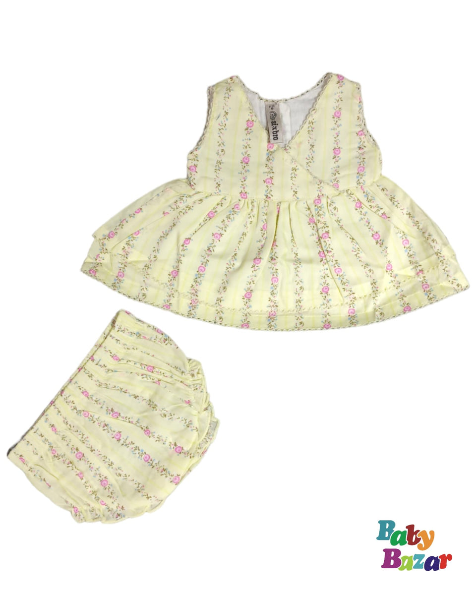 Best Beautiful Dress For Newborn Baby Girl In Yellow Color – Baby Bazar