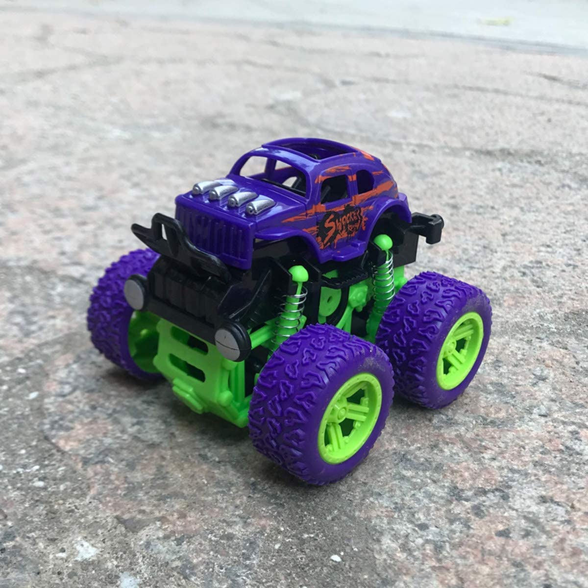 Big Wheel Monster Car Toy For Children In Purpel Color – Baby Bazar