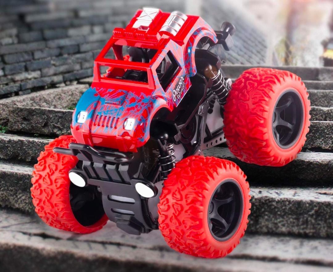 Big Wheel Monster Car Toy For Children In Red Color – Baby Bazar