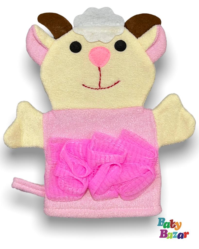 Cartoon Terry Cloth Bath Sponge Mitts Puppet Cute Hand Puppets Bath Gl ...