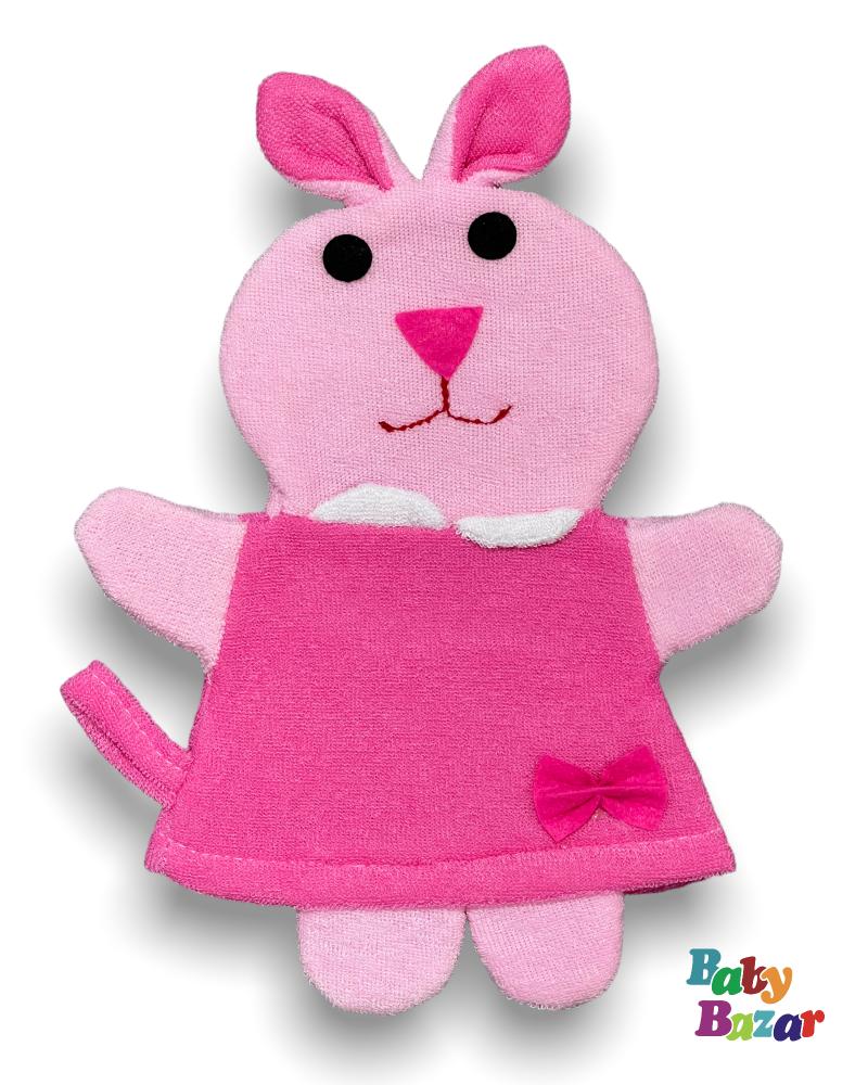 Cartoon Terry Cloth Bath Sponge Mitts Puppet Cute Hand Puppets Bath Gl ...