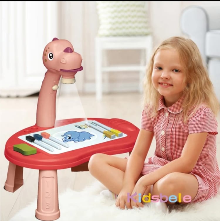 Children LED Projector Art Drawing Table Toy Set For Kids Painting Boa ...