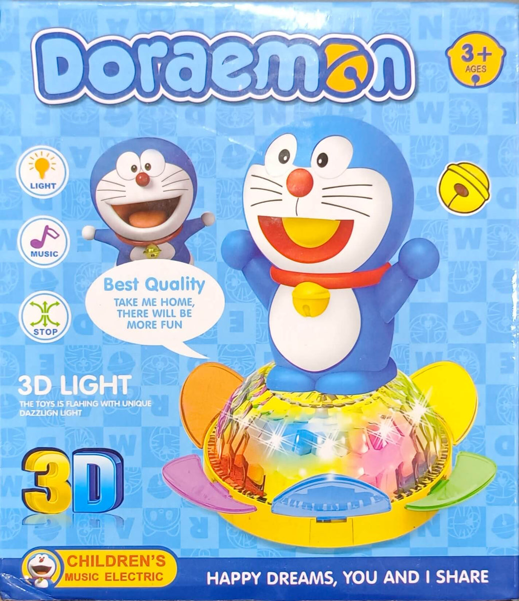 Doraemon Rotating Electric Toy With Music And 3D Light Function – Baby ...