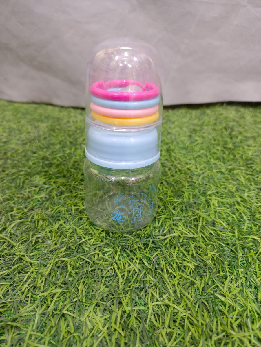 Feeder For New Born Baby With Rattles In Sky Blue Color – Baby Bazar