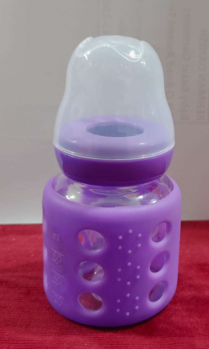 Glass Feeder For Children In Purple Color – Baby Bazar
