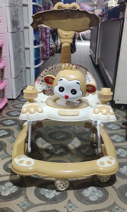 Imported Baby Walker With Music Lights And Sun Shade In Monkey Charact ...