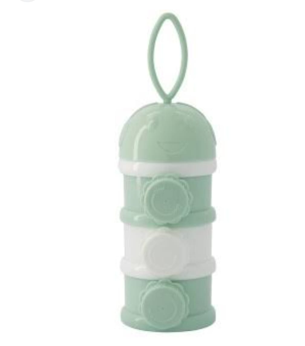 Milk Powder Container In 3 Layers of Green Color – Baby Bazar