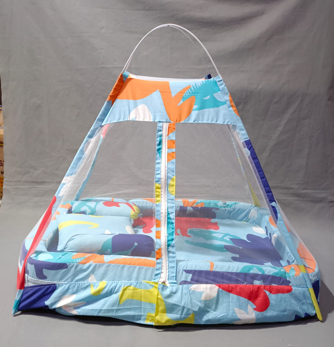 Mosquito Bed | Carry Cot| Baby Bed| In Sky Blue Color With Pillows ...