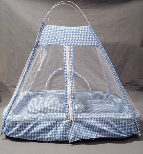 Mosquito Bed | Carry Cot| Baby Bed| With Pillow In Light Blue Color ...