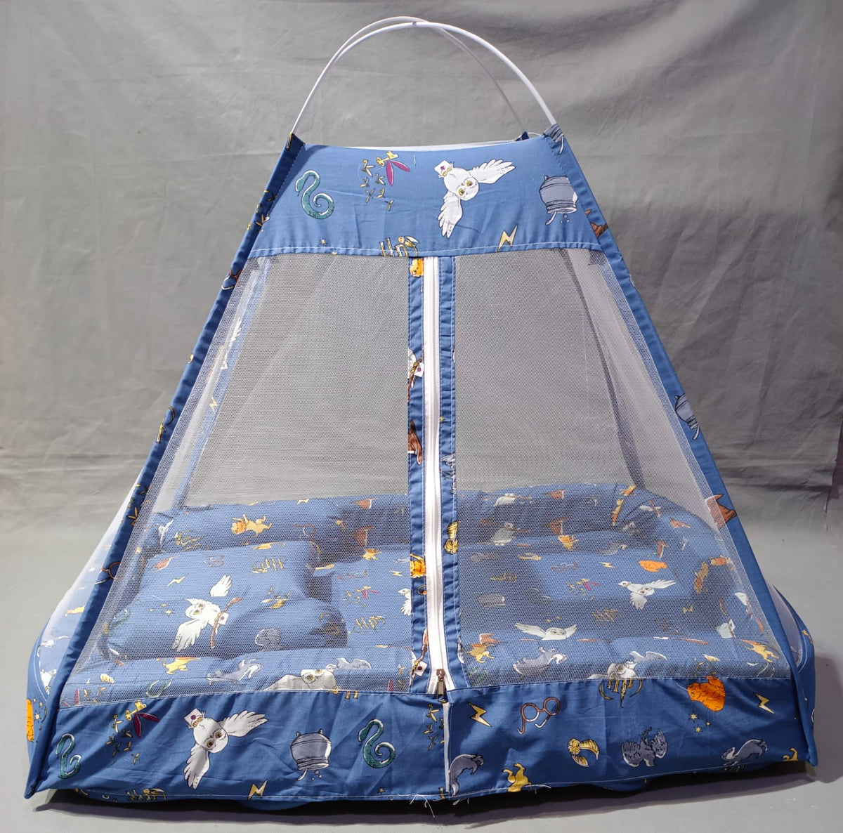 Mosquito Bed | Carry Cot| Baby Bed| With Pillows In Owl Printed Royal ...