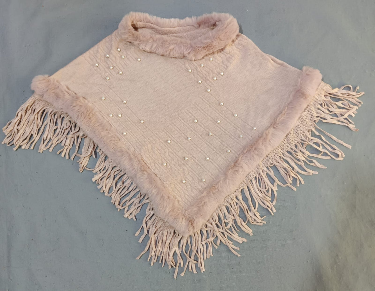 New Baby Girl Cap Shawl Caftan For Winter From 1 TO 4 years In Light P ...