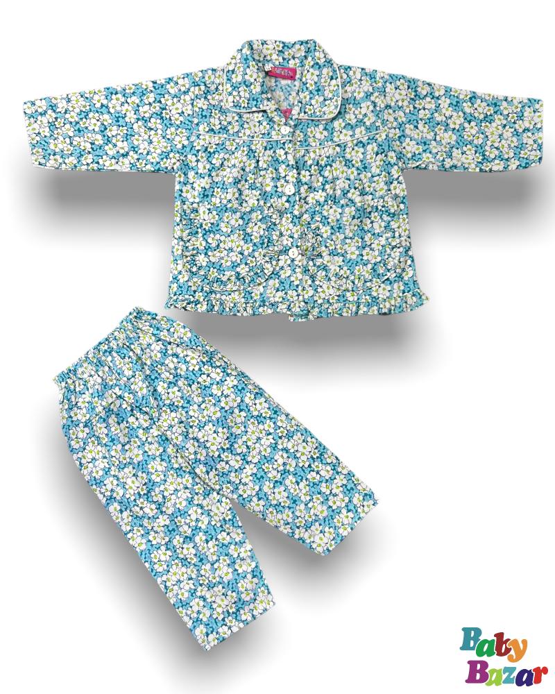 Night Dress For Baby Girl In Cotton Stuff – Baby Bazar