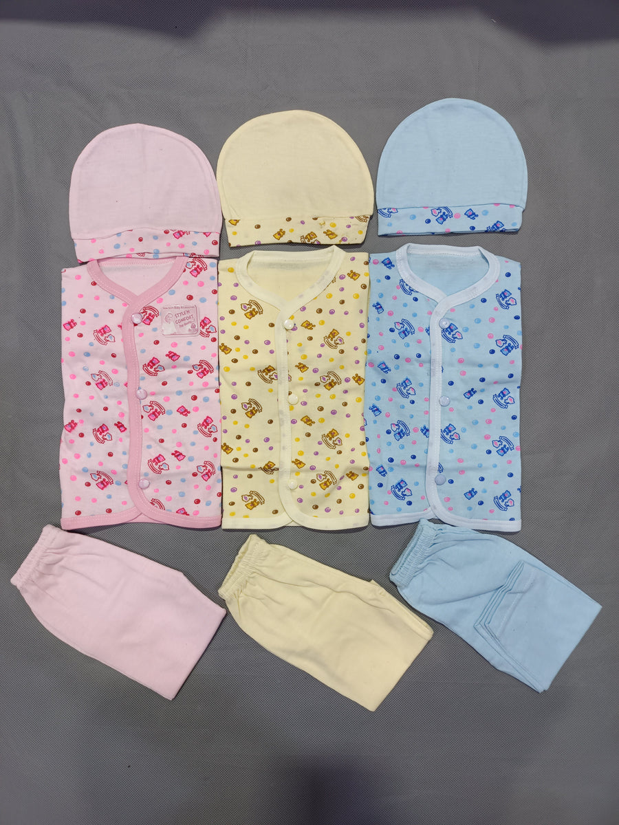 Pack Of 3 Suits For New Born Babies In Different Colors Mid Season Stu ...