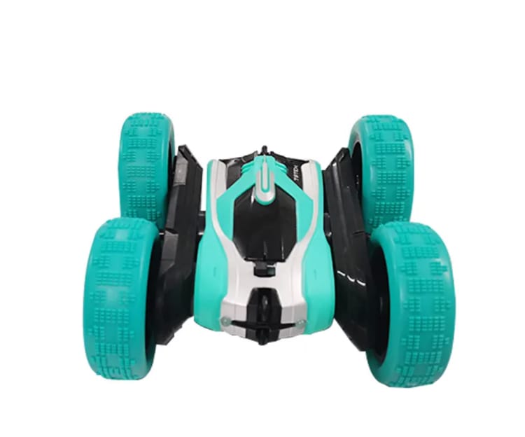 Remote Control Stunt Car Toy For Kids 360 Degree Rotating Car In Green ...