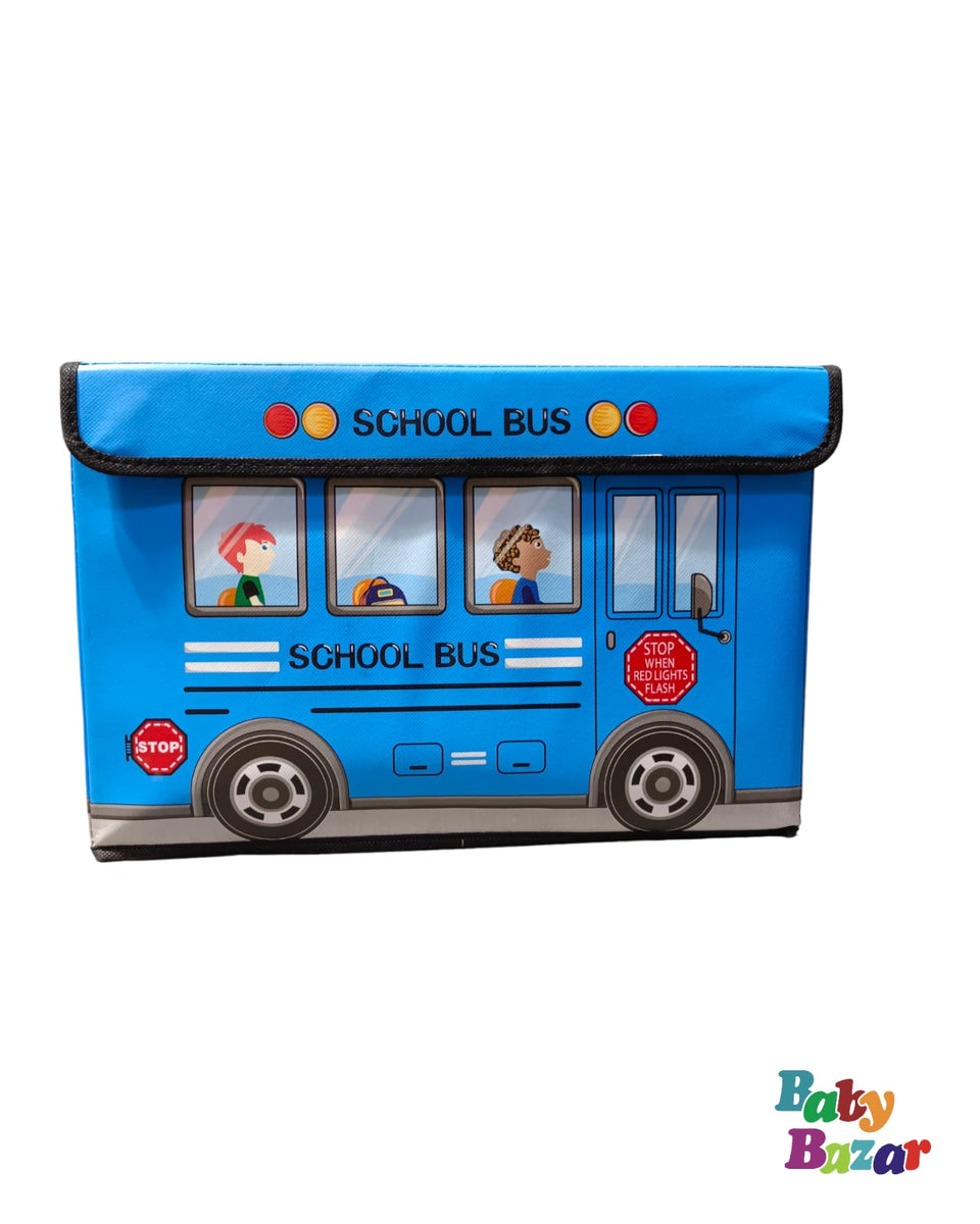 Storage School Bus For Kids in Blue Color – Baby Bazar