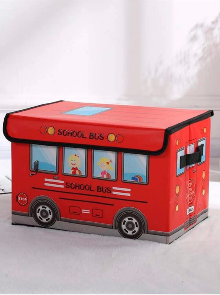 Storage School Bus For Kids in Red Color – Baby Bazar