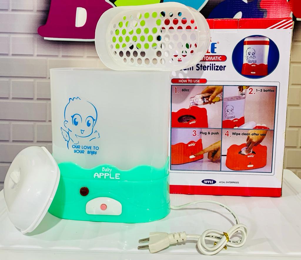 New Baby Steam Sterilizer For Standard & Wide Bottles Stainless Steel ...